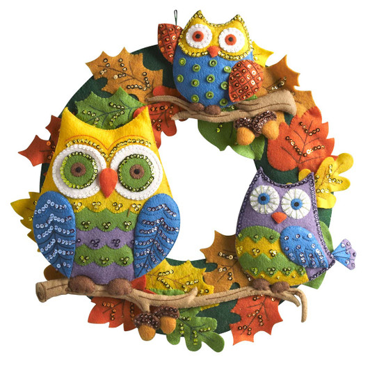Bucilla Floral Fall Wreath Felt & Sequin Kit Bucilla Floral Fall Wreath Felt & Sequin Kit