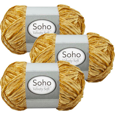 Soho Velvety Soft-Bag of 3 Yarn Pack