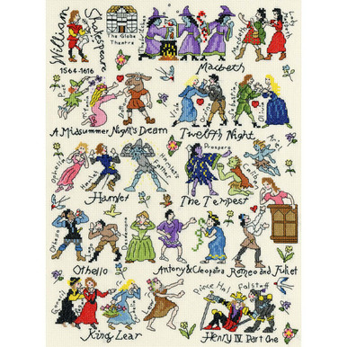 Bothy Threads Shakespeare Counted Cross-Stitch Kit