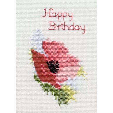 Bothy Threads Poppy Greeting Card Counted Cross-Stitch Kit