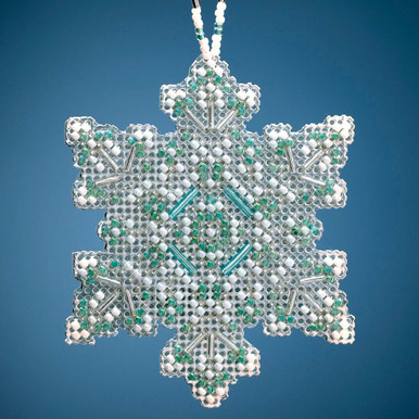 Wichelt Imports, Inc. Aqua Mist Snowflake Ornament Counted Cross-Stitch Kit