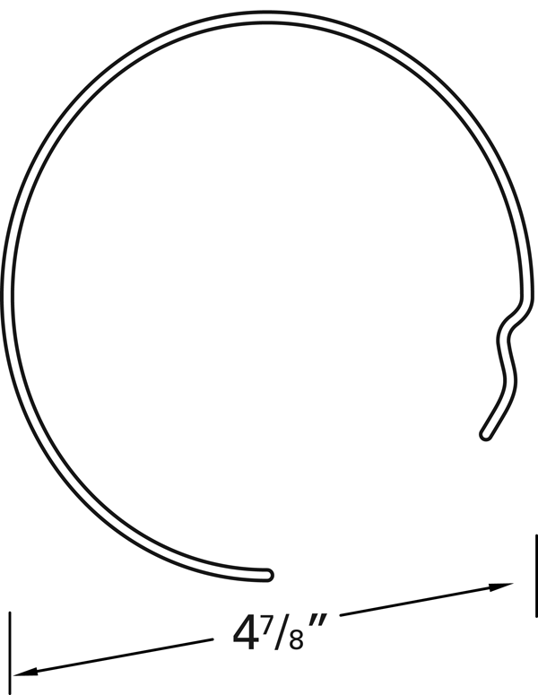 Grote 99593 Bracket, 4", Snap Ring, Stainless Steel