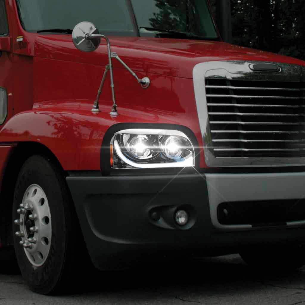 Trux TLED-H57 Black Freightliner Century LED Projector Headlight Assembly