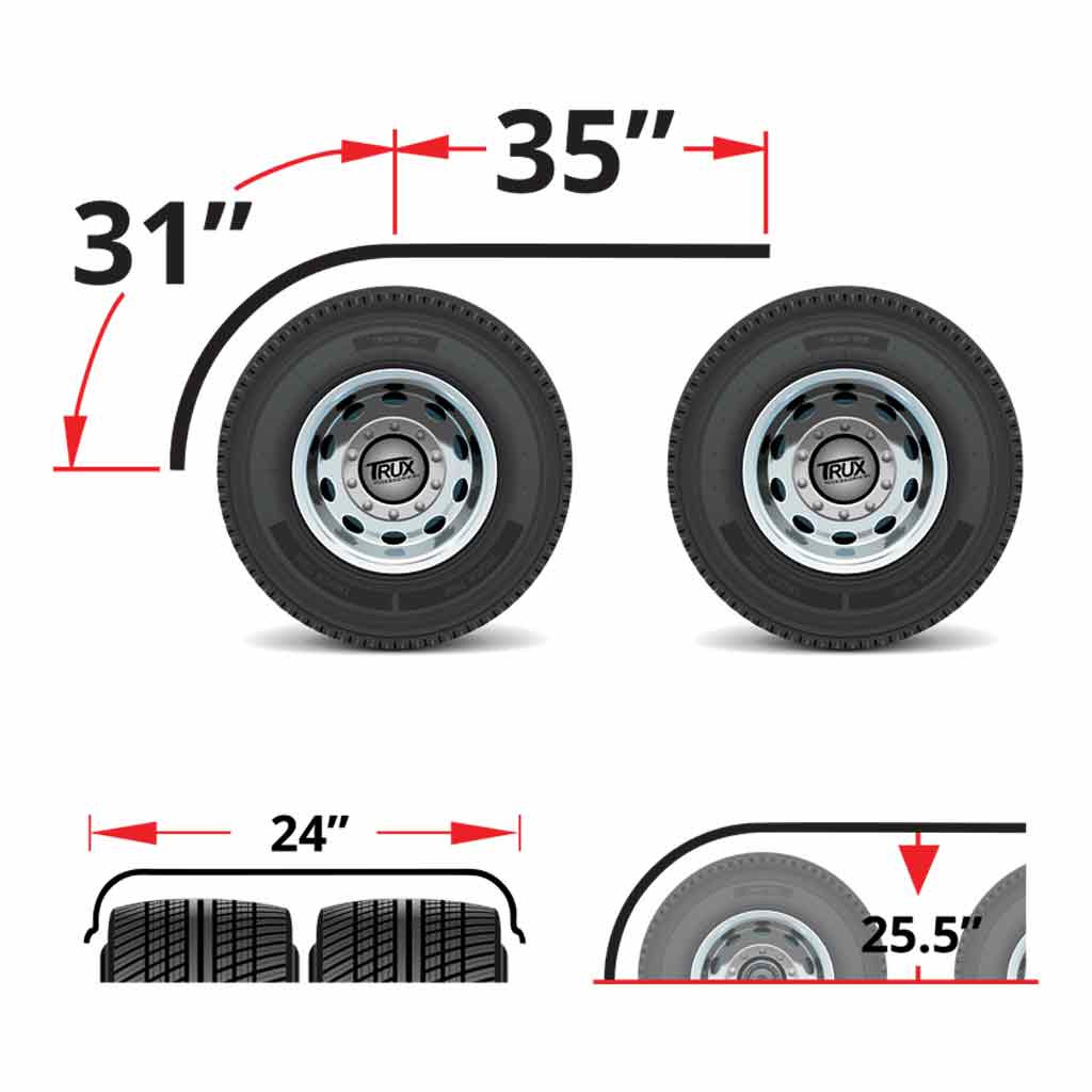 Trux TFEN-H39 66" Poly Half Fender