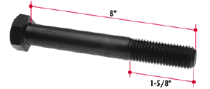 Flagg B1380-46 Freightliner Spring Bolt (1-14