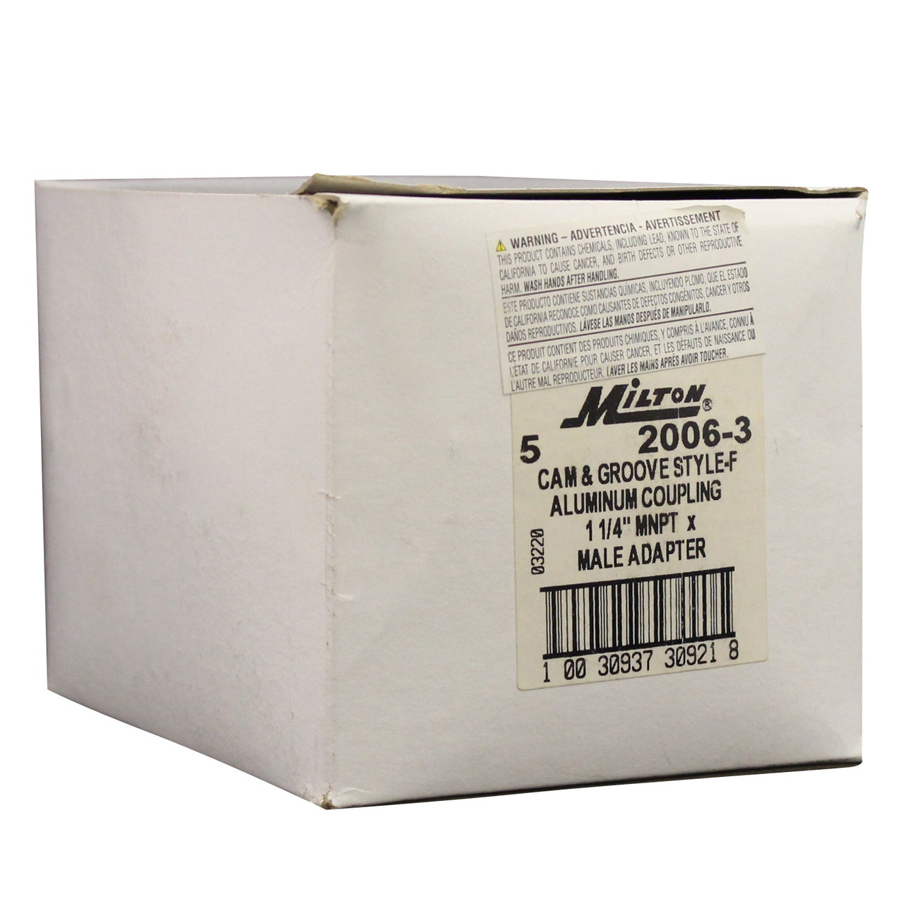 Milton 2006-7 Style-F - 3" NPT x Male Adapter