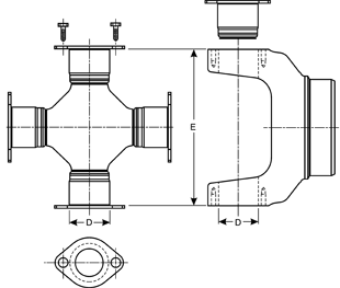 5-280X Dana Spicer U-Joint 1710 Series W/ Hardware