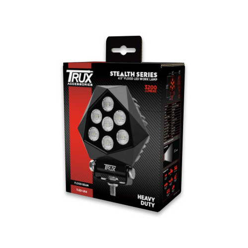 Trux TLED-US4 4.5" Stealth Series Flood LED Work Lamp 3200 Lumens ...