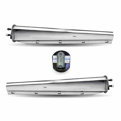 TRUX TU-9214 30" Stainless Standard Mud Flap Hanger W/ 2 1/2" Bolt Spacing