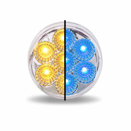 Trux TLED-2XAB 2" Amber Marker To Blue Auxiliary Round LED Light
