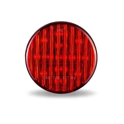 TRUX TLED-2HR 2.5" Round Red Ribbed LED Marker Light