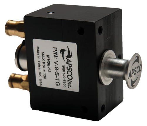 Apsco V8STG 4 Way 2 Position Tailgate Valve Ports Out Bottom w/ Fittings