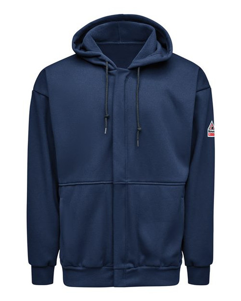 Bulwark SMZ8 Men's Full-Zip Fleece Hooded Sweatshirt ...