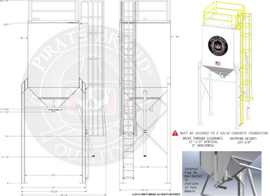 REMOVABLE 42' HAND RAILINGS W/TOE KICK ONLY FOR 725 CU. FT. STORAGE ...