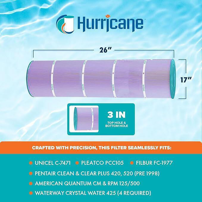 Pentair Clean & Clear 420 ( 4 Pack ) Platinum Purple Filters