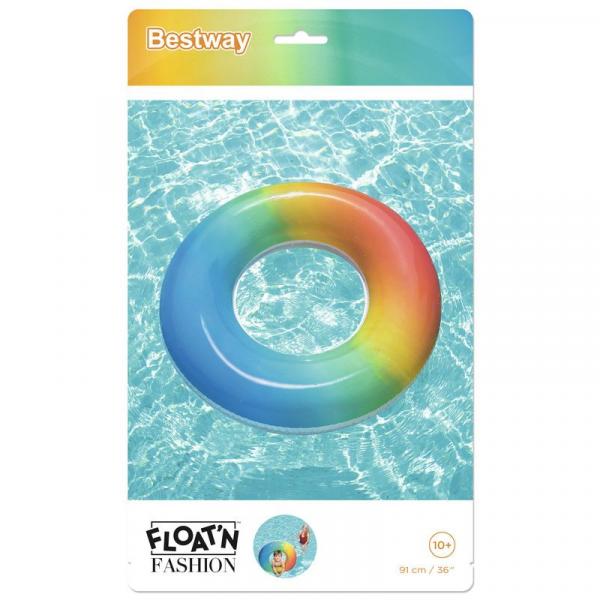 Bestway Rainbow Inflatable Pool Swim Ring