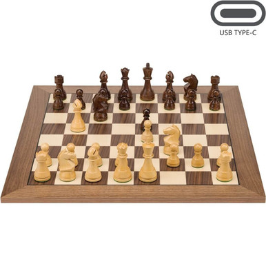 DGT USB-C e-Board Walnut Modern Weighted