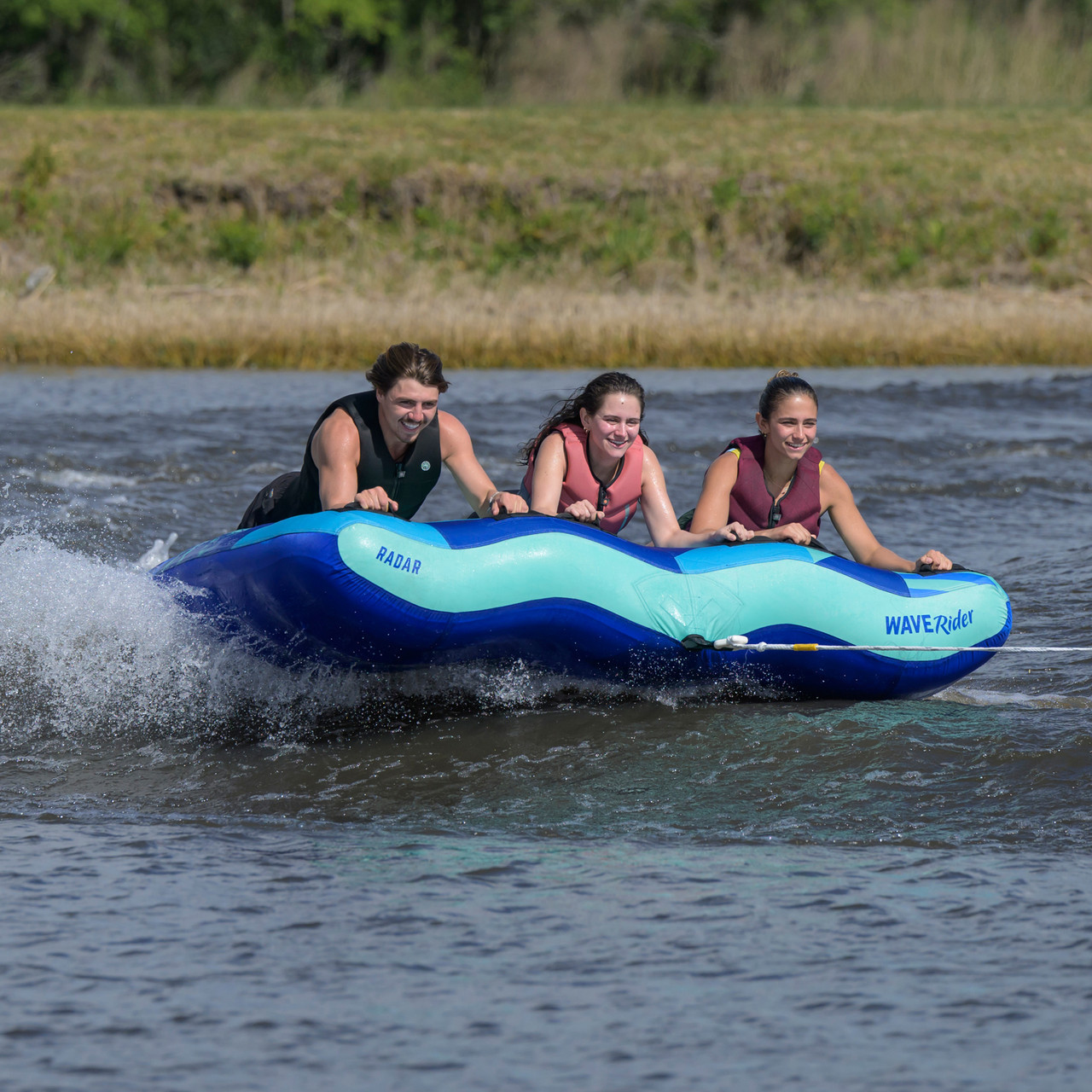 Radar Wave Rider 3-Person Towable Tube for the Lowest Price at RIDE THE ...