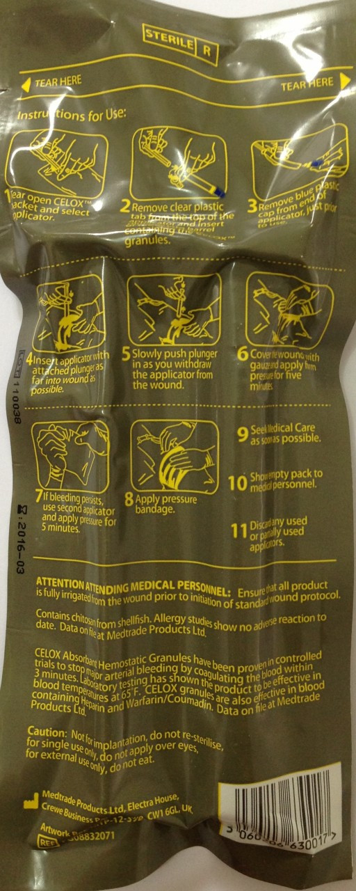 Celox A Applicator FDA — SET OF 5 - Israeli First Aid