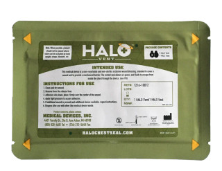 HALO Vent Chest Seal Flat Package 1 Vent & 1 Seal - Israeli First Aid
