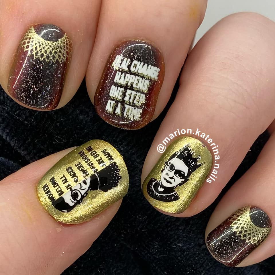 Notorious, RBG Lantern & Wren nail stamp plate, available at www ...