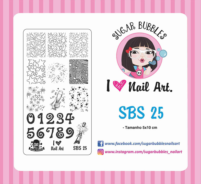 Sugar Bubbles SBS-25 nail stamping plate. Available at www ...