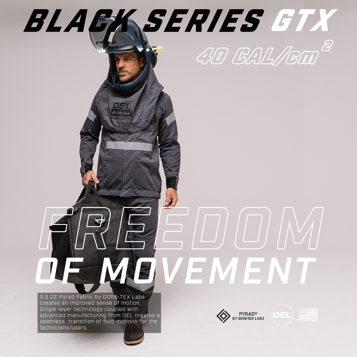 40 CAL Jacket and Bib-Overall Kit-Lift Front Hood-Black Seri | OEL ...