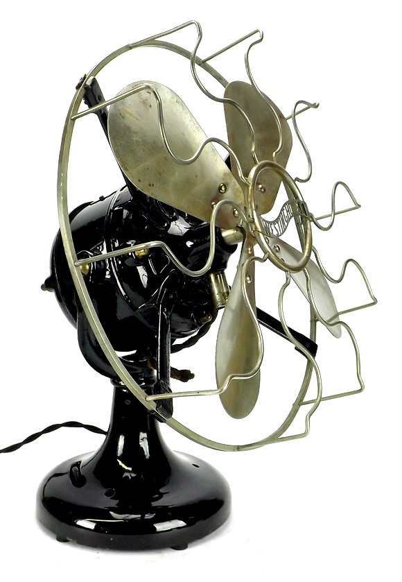 ORIGINAL 12" NICKEL PLATED WESTINGHOUSE TANK FAN - Antique Fan Supply Co