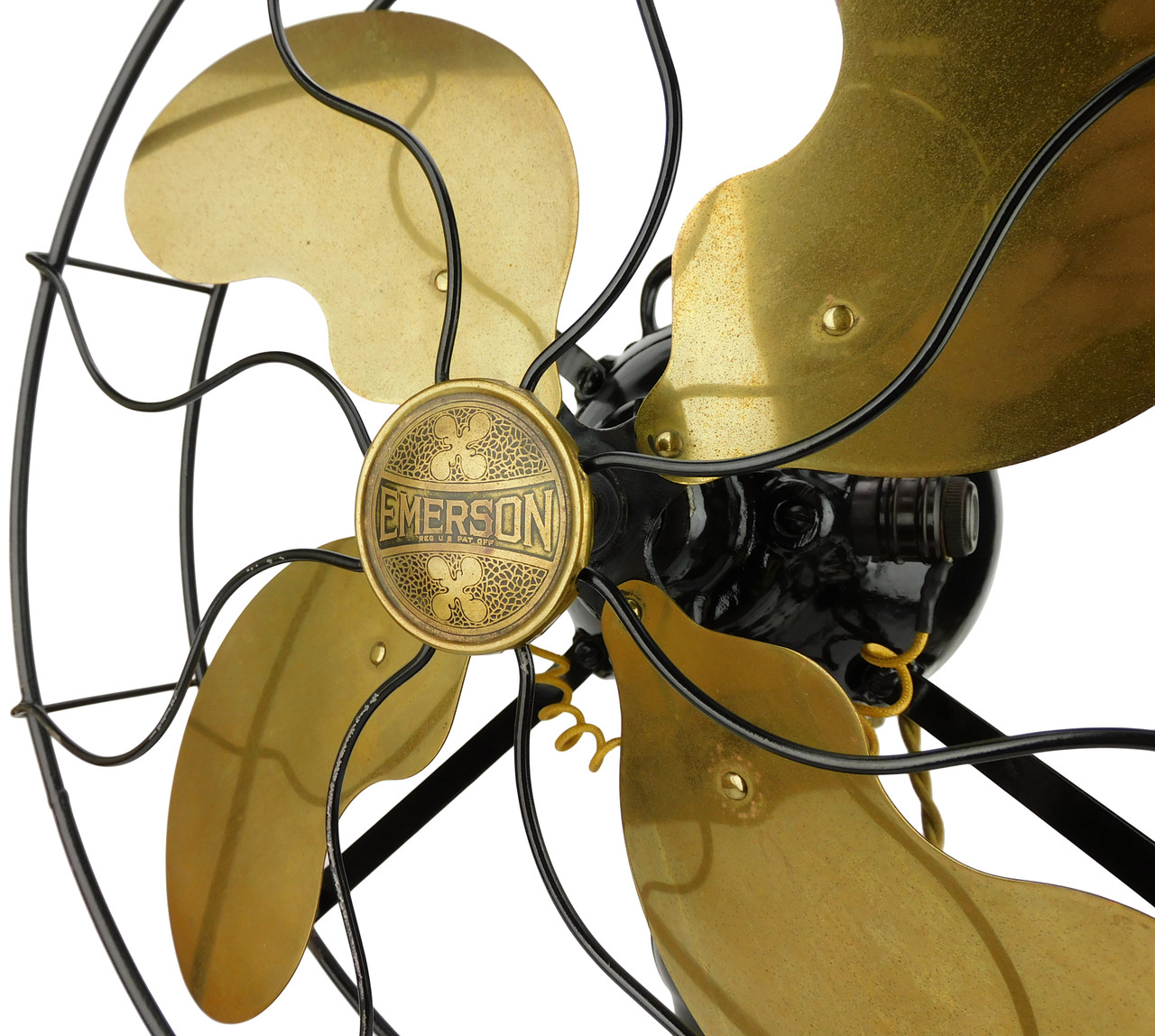 Circa 1919 12" Emerson 27046 Ball Motor DC - Antique Fan Supply Co