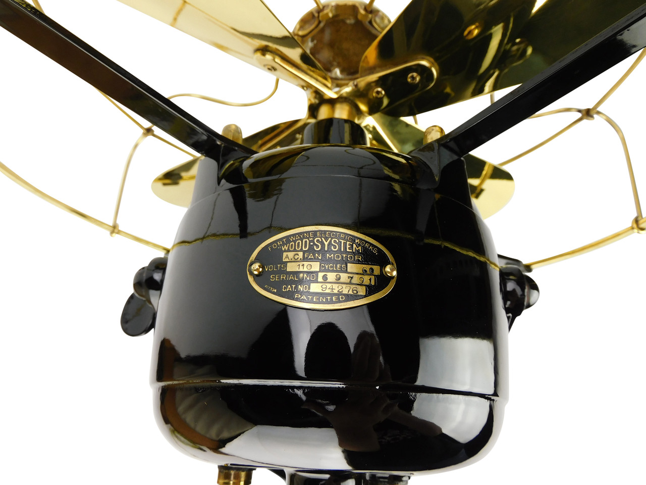 Circa 1910 FWEW 12" Desk Fan Brush Motor Centrifugal Start Switch ...