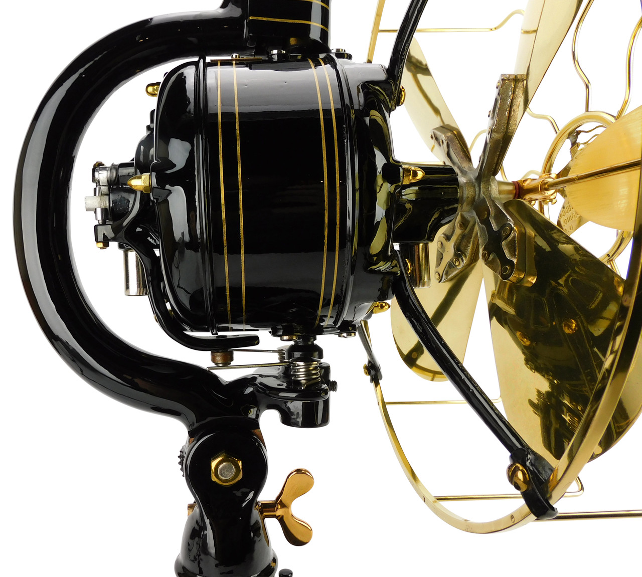 Circa 1912 12" R&M Feather Vane Oscillator Restored - Antique Fan Supply Co