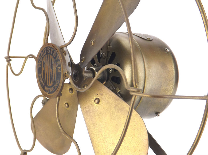 Rare 8" FWEW All Brass Fan - Antique Fan Supply Co
