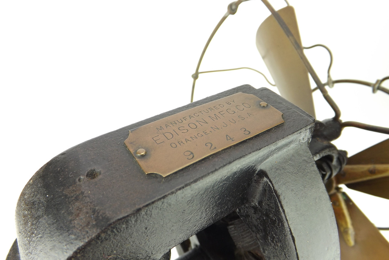 Thomas Edison Brass Fan - Antique Fan Supply Co