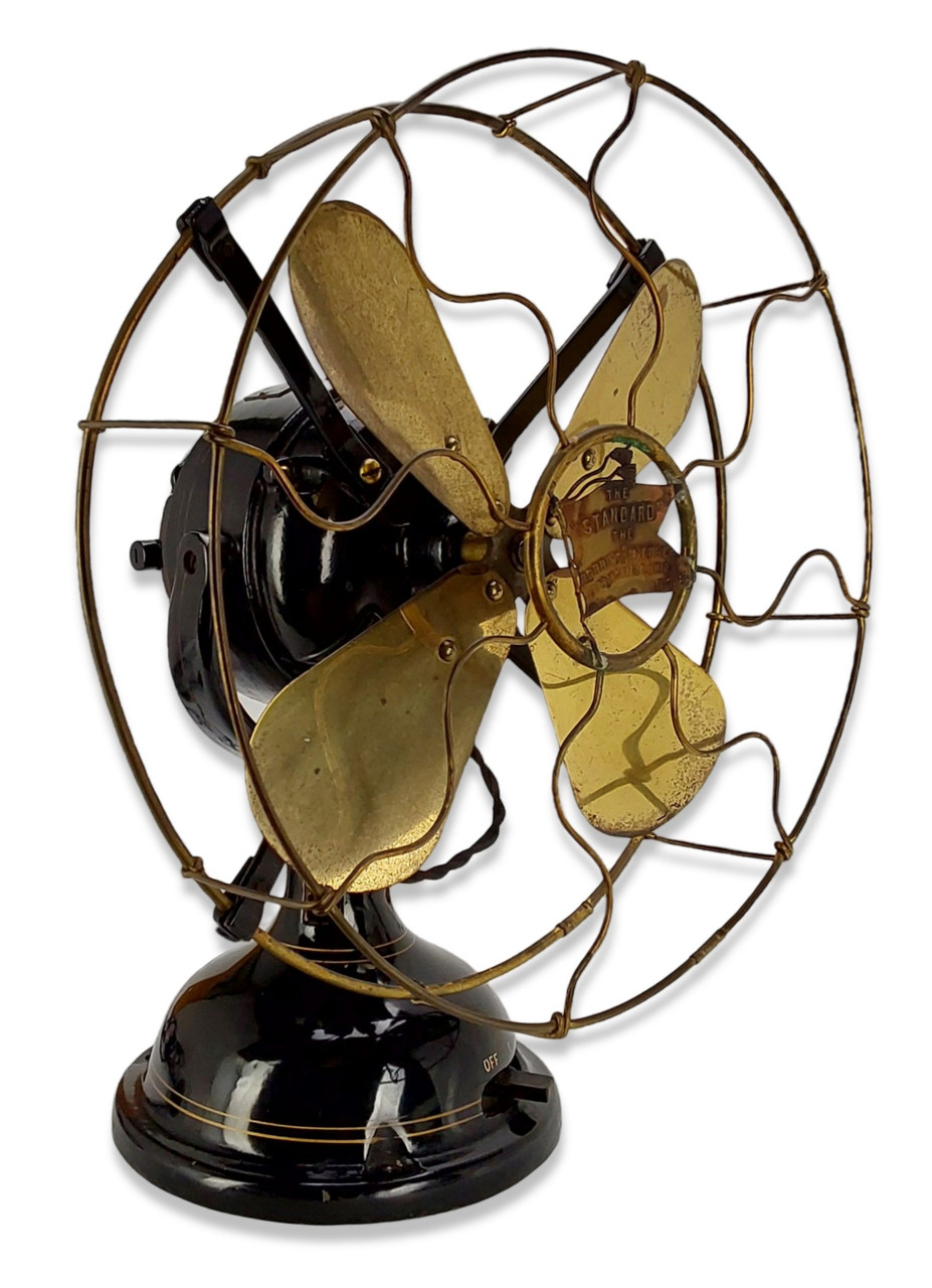 Original Circa 1912 R&M 1500 12" Tank Motor Fan DC - Antique Fan Supply Co