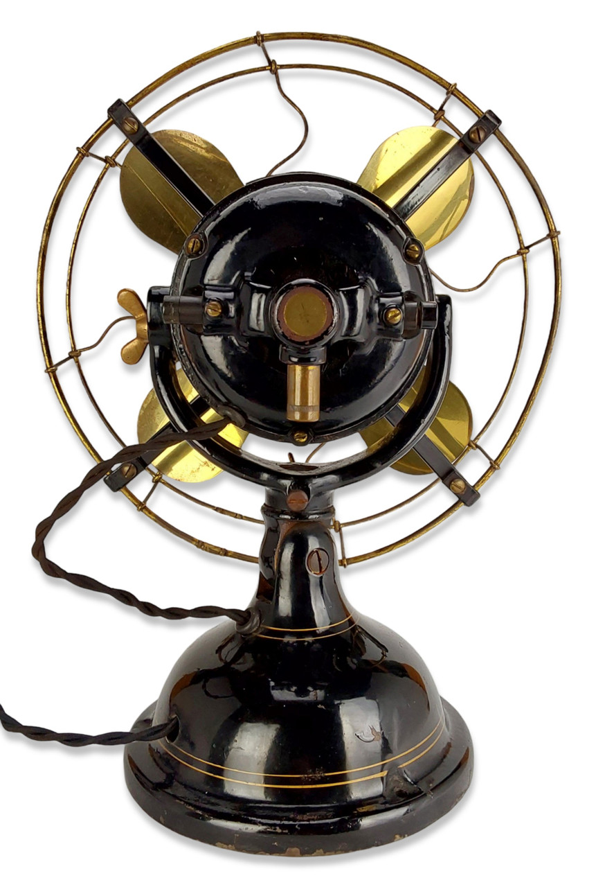 Original Circa 1912 R&M 1500 12" Tank Motor Fan DC - Antique Fan Supply Co