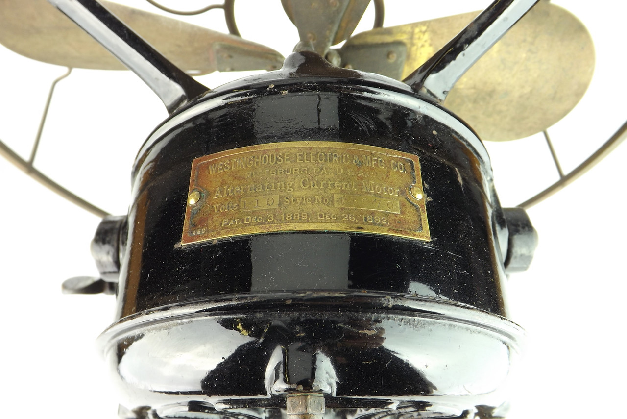 Early 1905 12" Westinghouse Tank Motor Fan - Antique Fan Supply Co