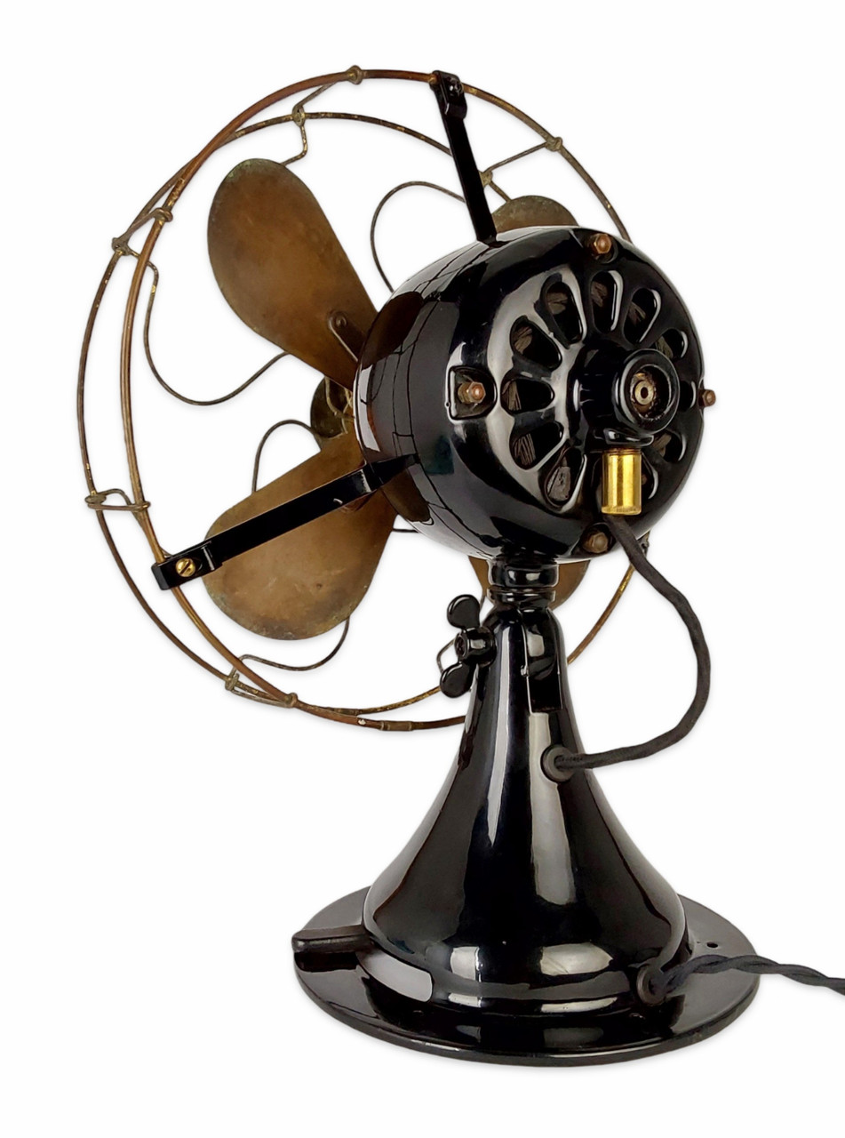 Circa 1920's 12" Peerless Stationary Desk Fan - Antique Fan Supply Co