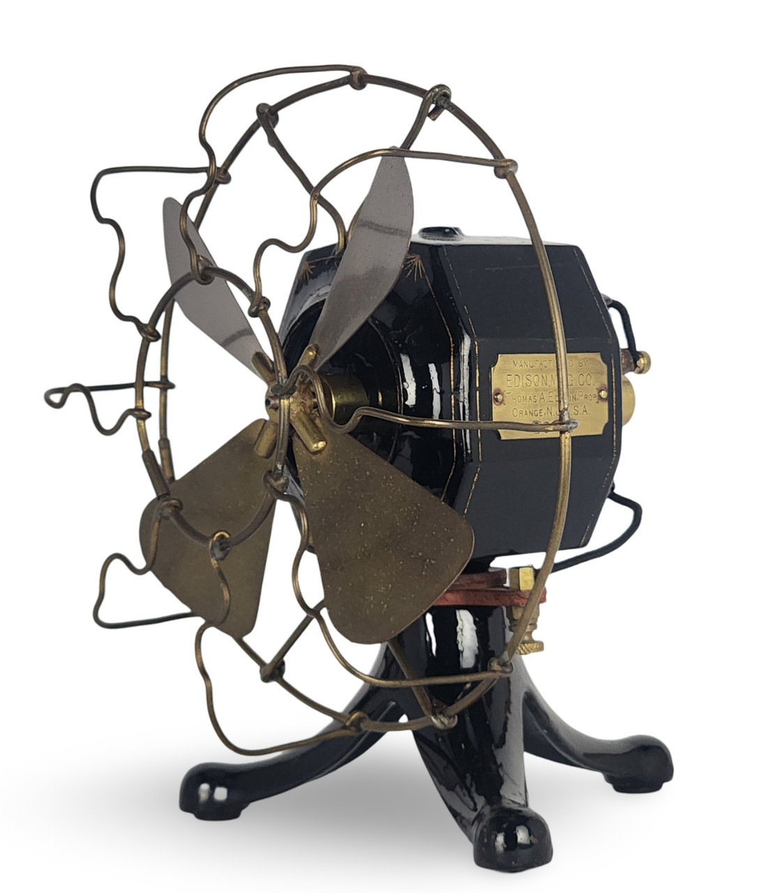 Circa 1890's Edison Iron-clad Battery Fan Beautiful Original Example ...