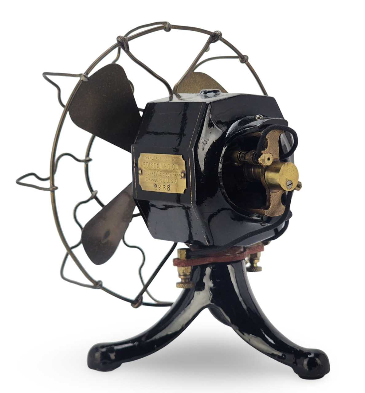 Circa 1890's Edison Iron-clad Battery Fan Beautiful Original Example ...