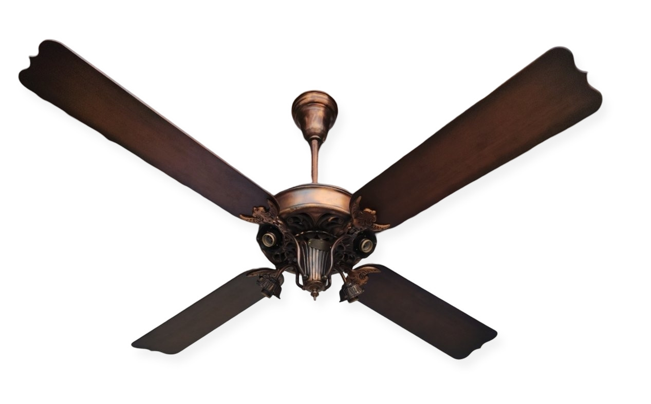 Circa 1910 56" Century "Ornate Open Top" Ceiling Fan Restored Copper ...