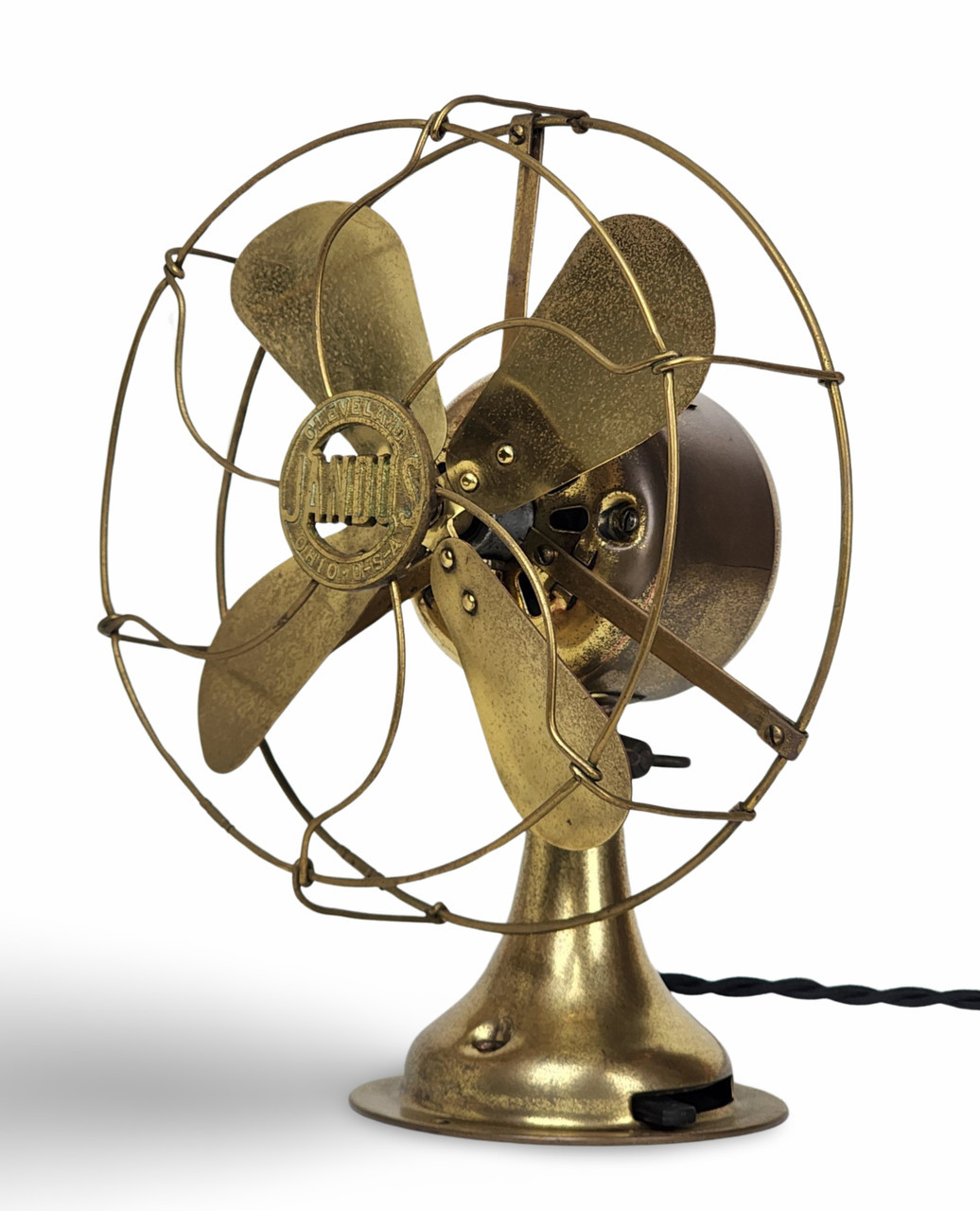 Circa 1912 8" Jandus All Brass Desk Fan Original Condition - Antique ...