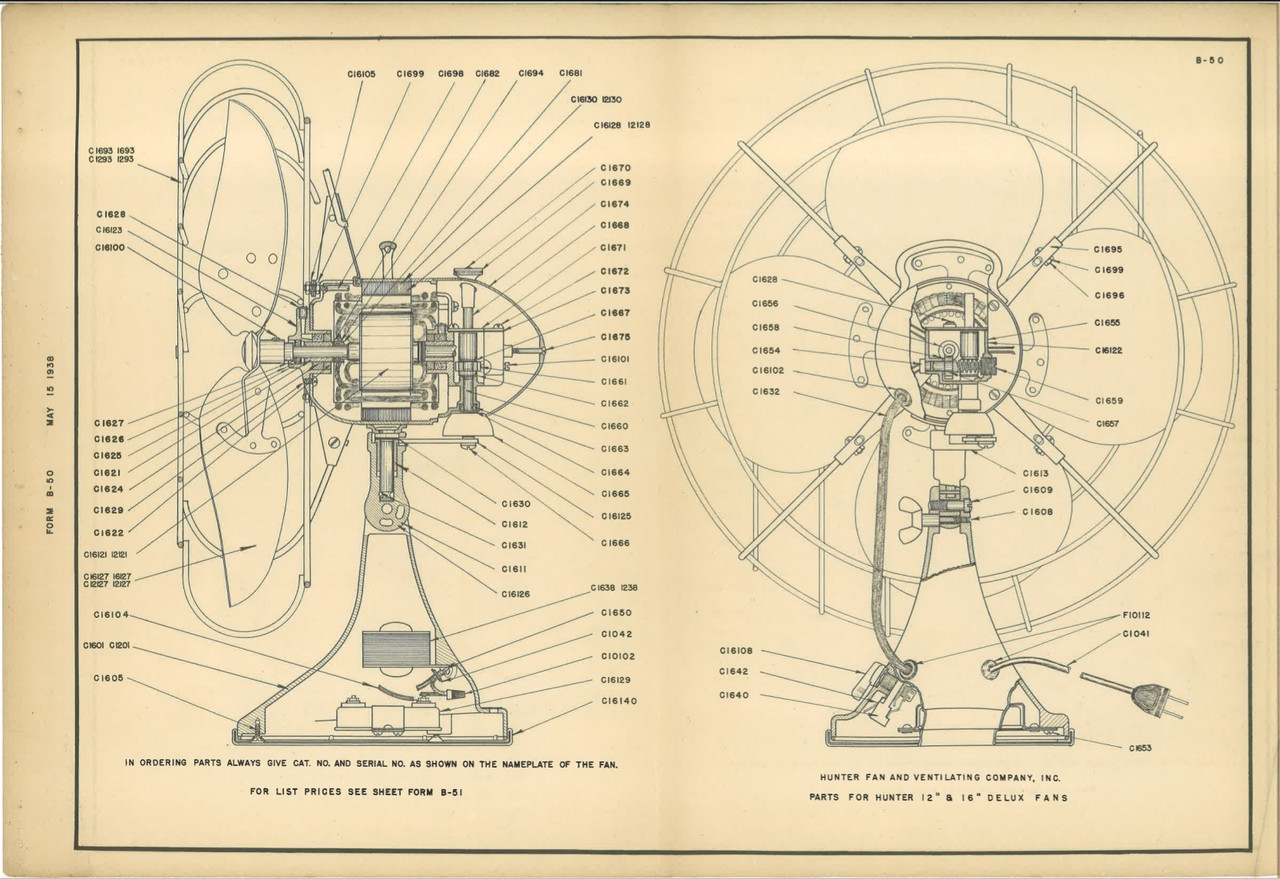 Table Fan Drawing