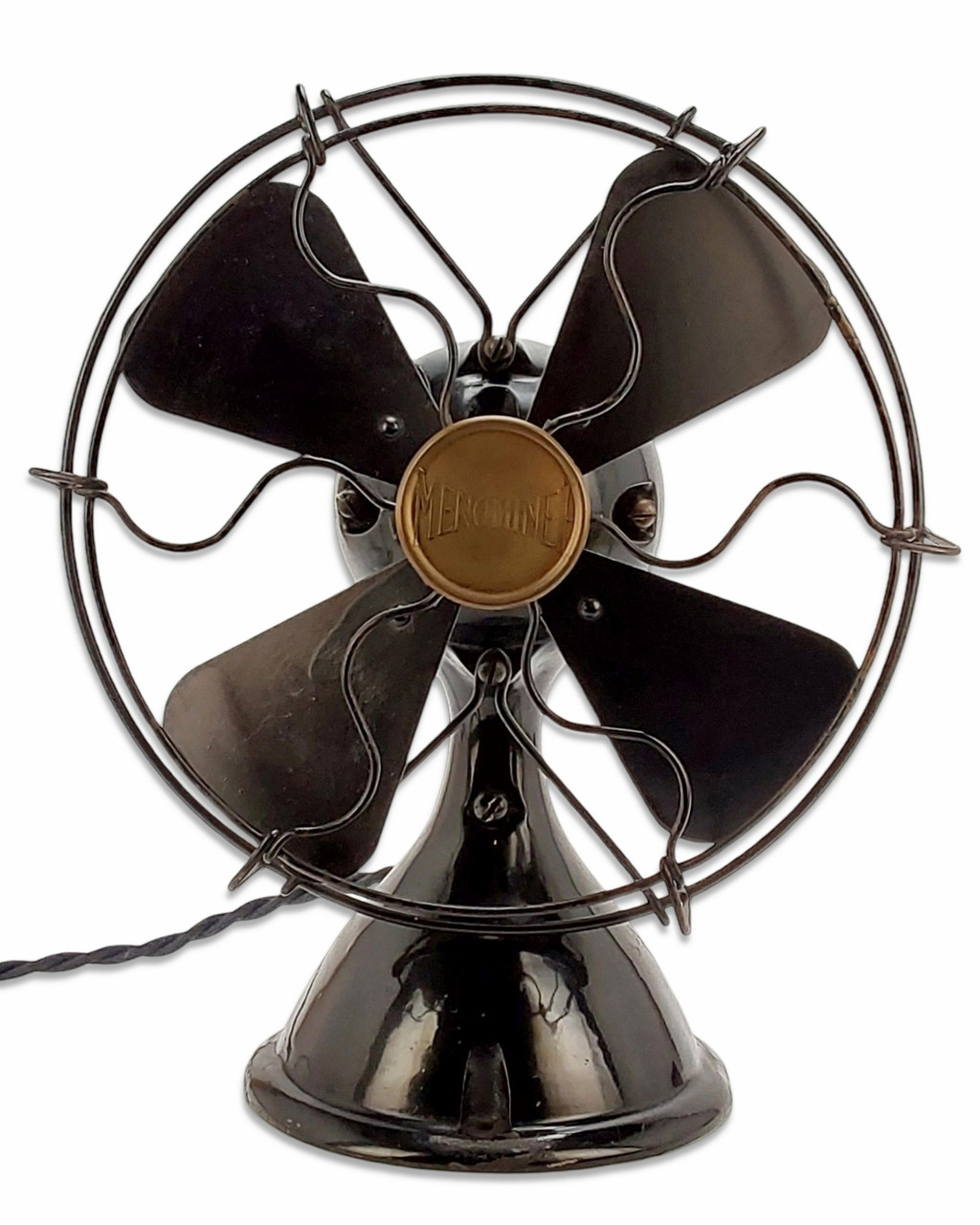 Original circa 1918 Menominee 8" Stationary "Clamshell" Desk Fan