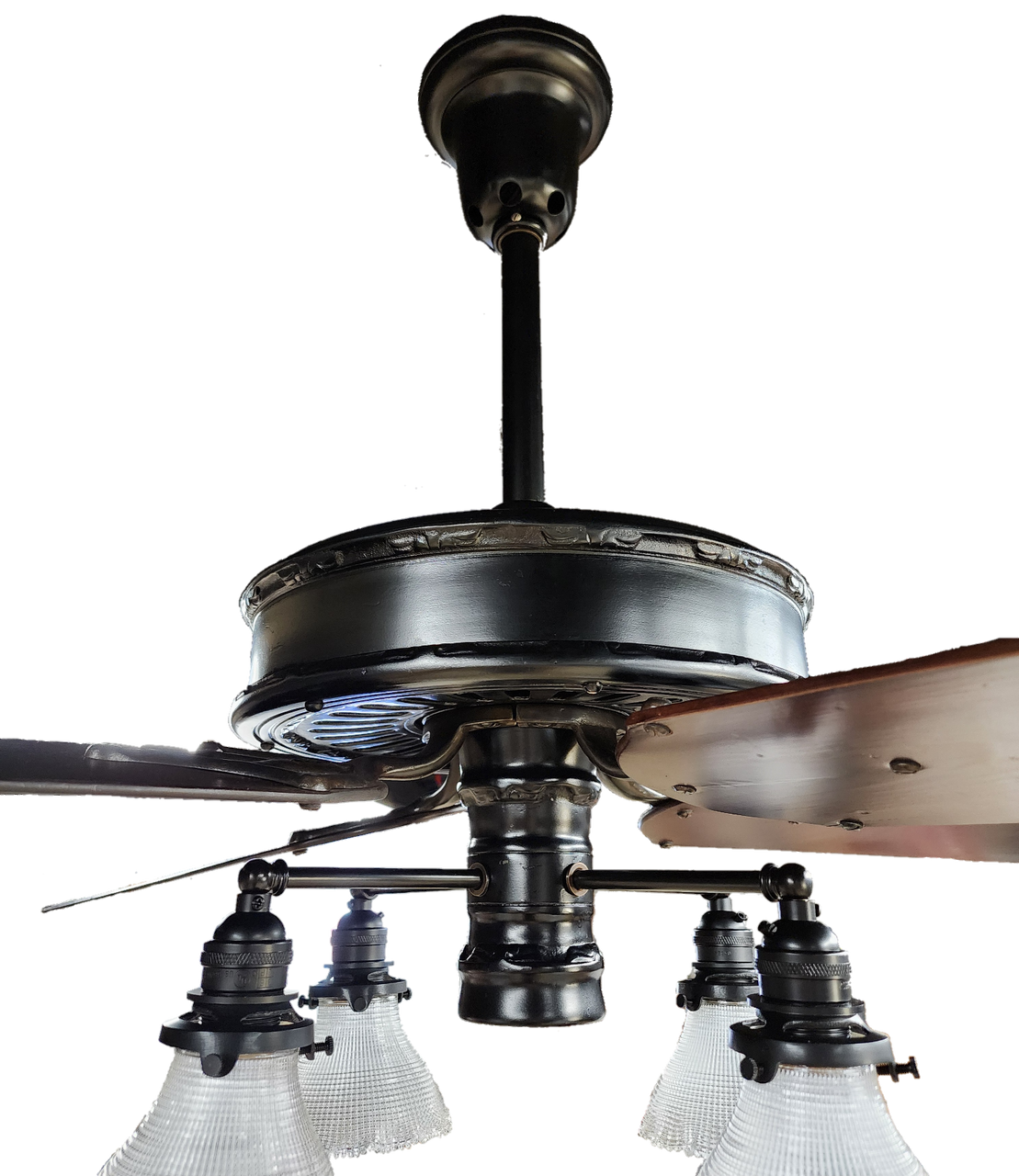 Circa Late 1920's-30's Restored Emerson "Long Nose" Ceiling Fan w ...