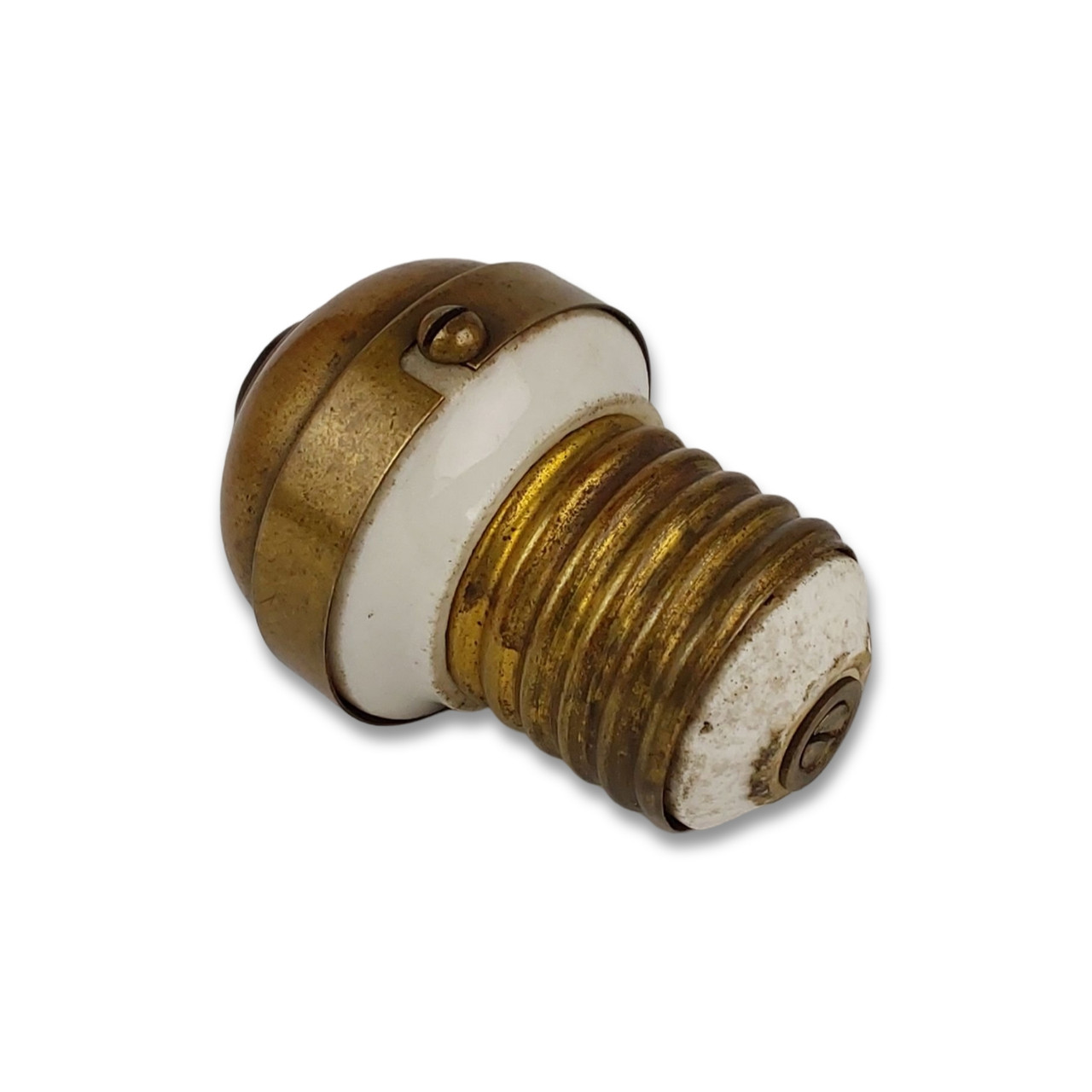 Bryant Brass Porcelain Screw in Socket Plus Brass Patina