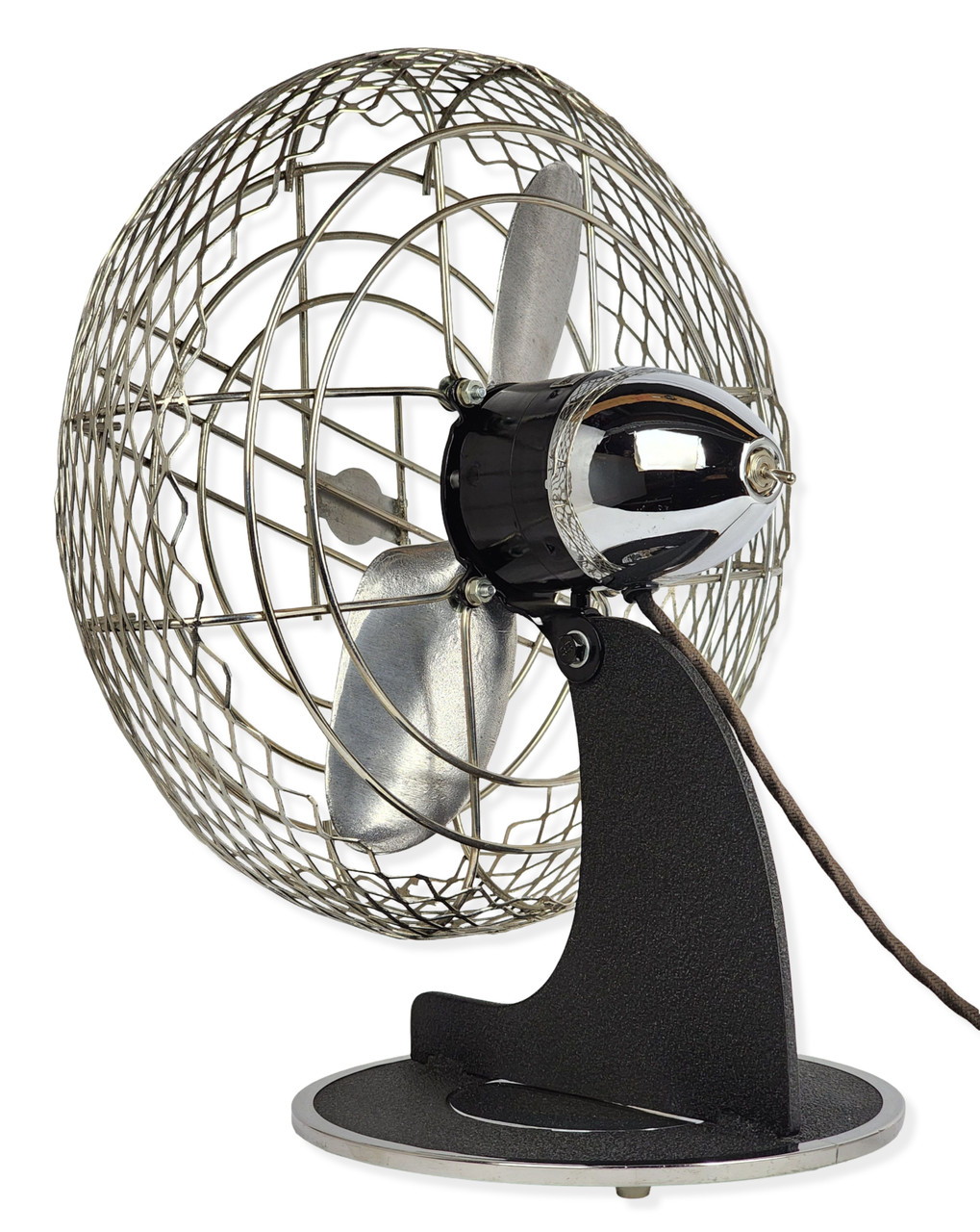 Beautiful 14" 1940's Air Castle Mesh Chrome Cage Desk Fan - Antique Fan ...