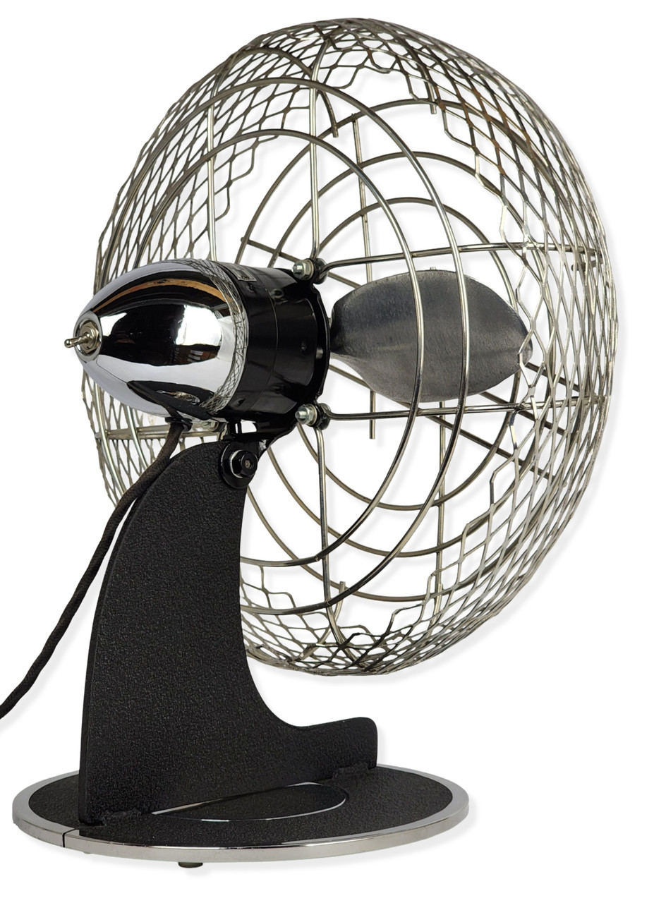 Beautiful 14" 1940's Air Castle Mesh Chrome Cage Desk Fan - Antique Fan ...