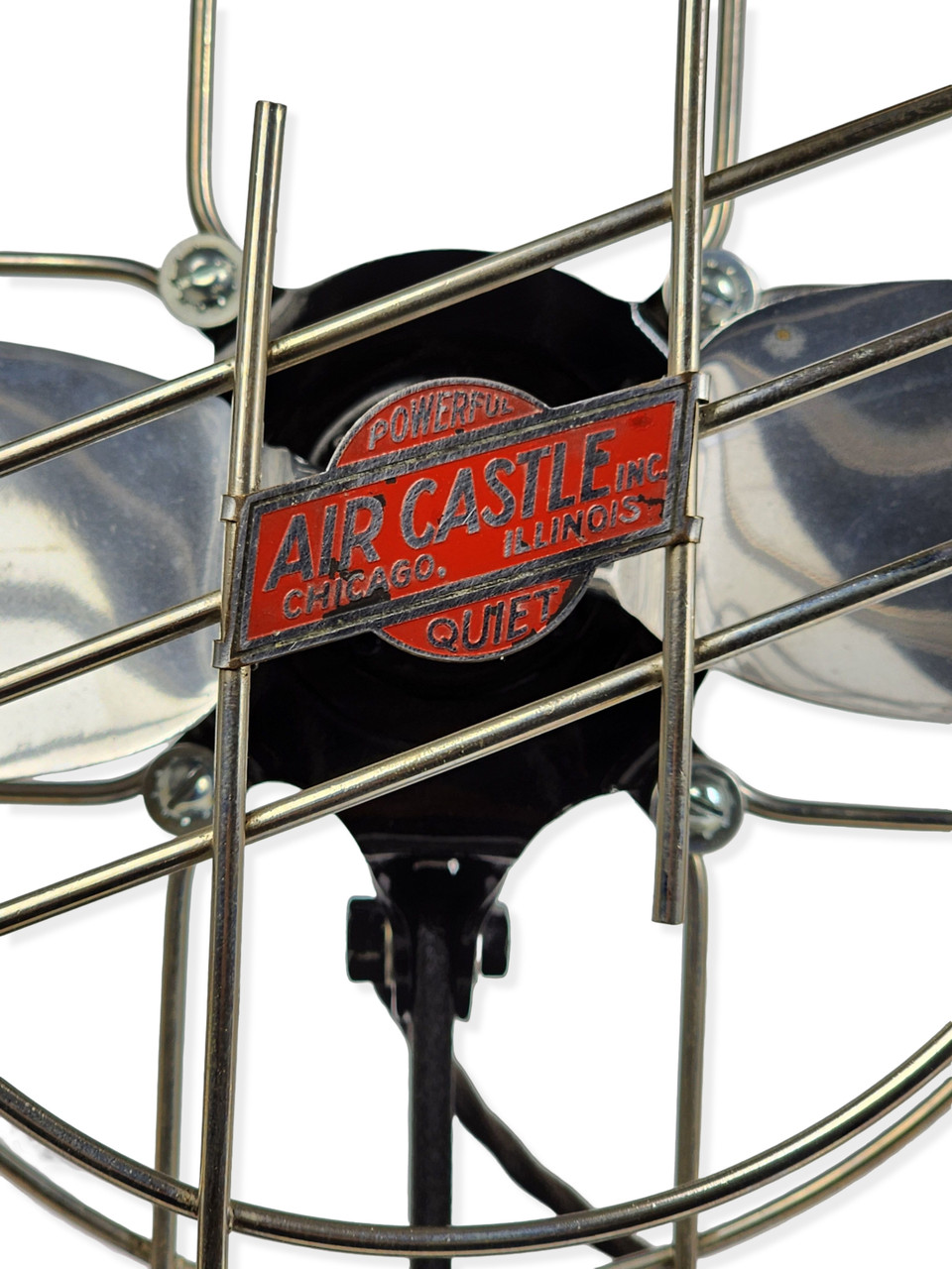 Beautiful 14" 1940's Air Castle Mesh Chrome Cage Desk Fan - Antique Fan ...