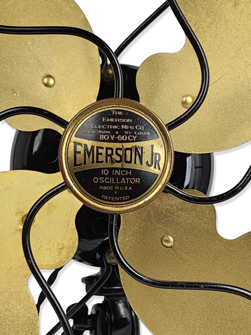 Circa 1936 10" Emerson Jr. Oscillating Desk Fan - Antique Fan Supply Co