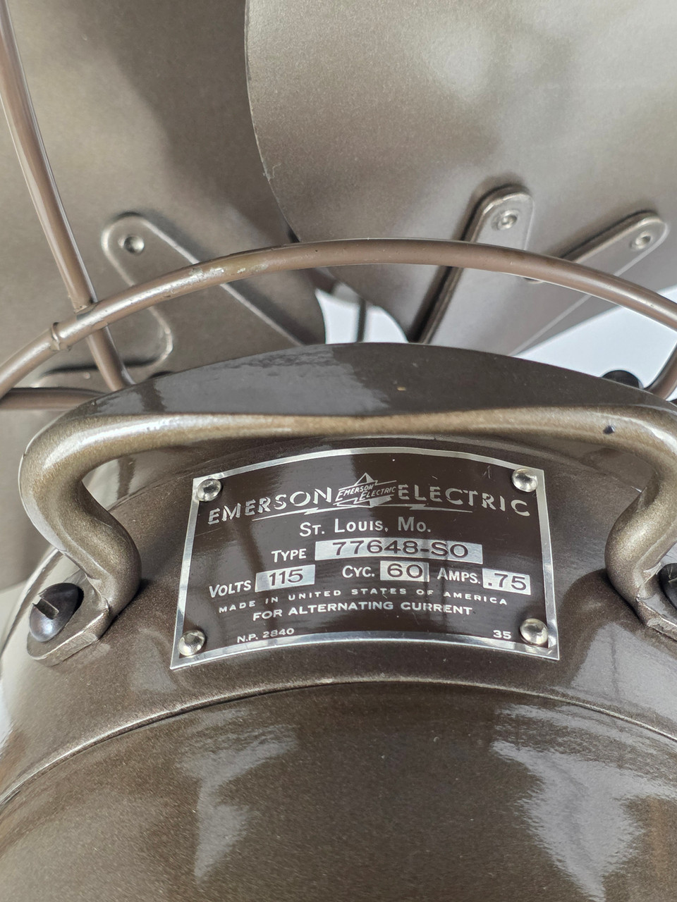 Circa 1958 16" Emerson Type 77648-SO Oscillating Desk Fan All Original ...